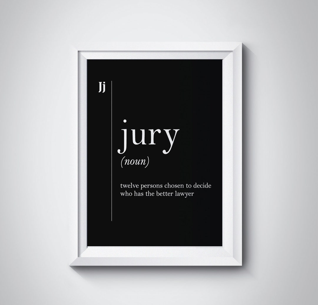 Jury Funny Definition Jury Gift Office Decor Coworker New Job Gift Dorm ...