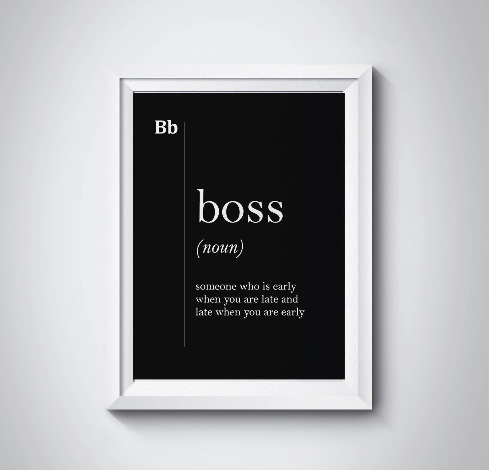 Boss Definition Print Business Partner Gift Funny Black & - Etsy