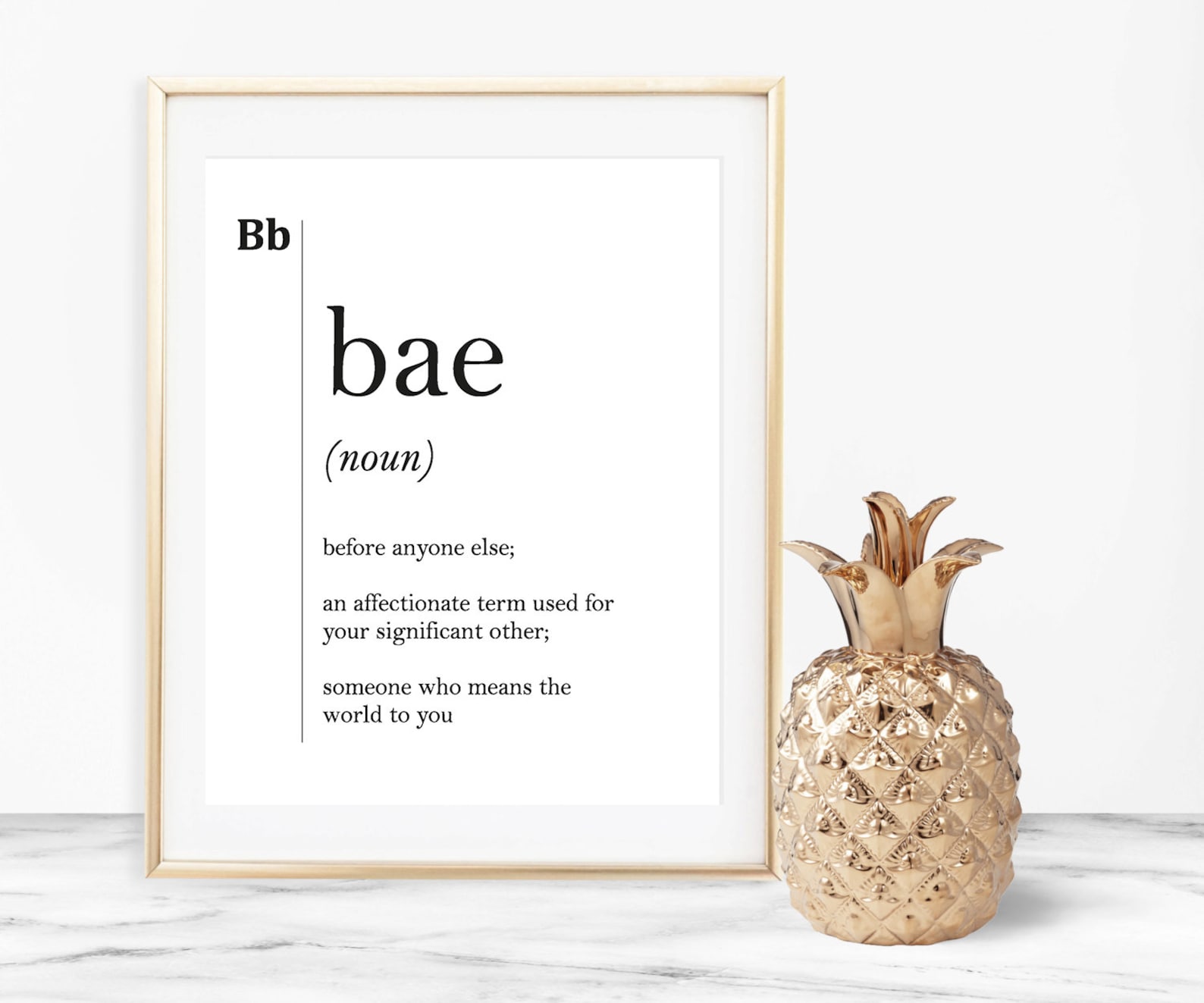 Bae Definition Print Boyfriend Girlfriend College Gift Dorm Home Decor ...