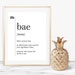 Bae Definition Print Boyfriend Girlfriend College Gift Dorm Home Decor ...