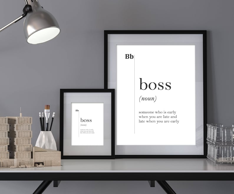 Boss Definition Coworker Gift Definition Print Boss Print Funny Poster ...