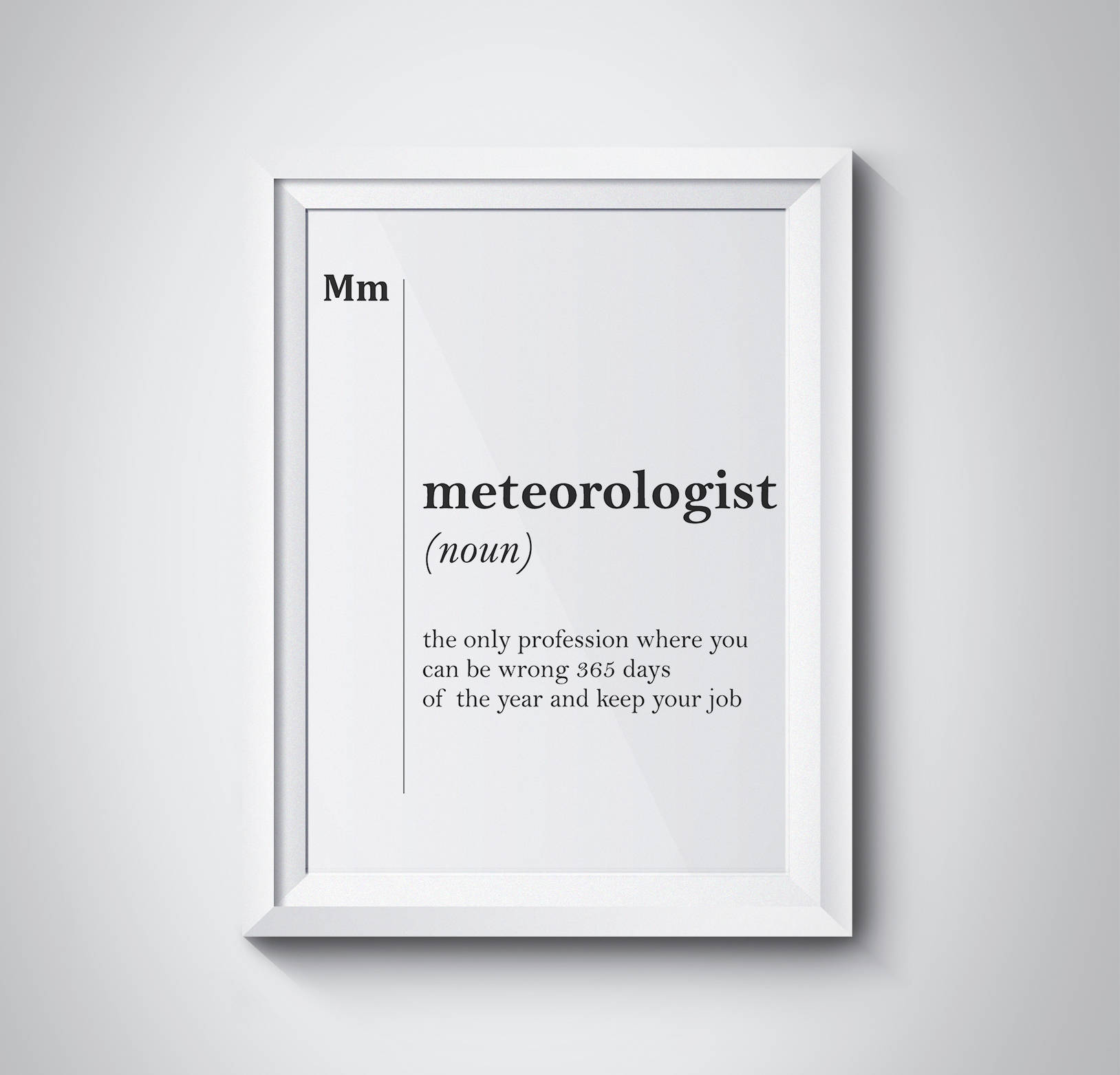 Meteorologist Definition Print Meteorologist Gift Meteorology Office ...