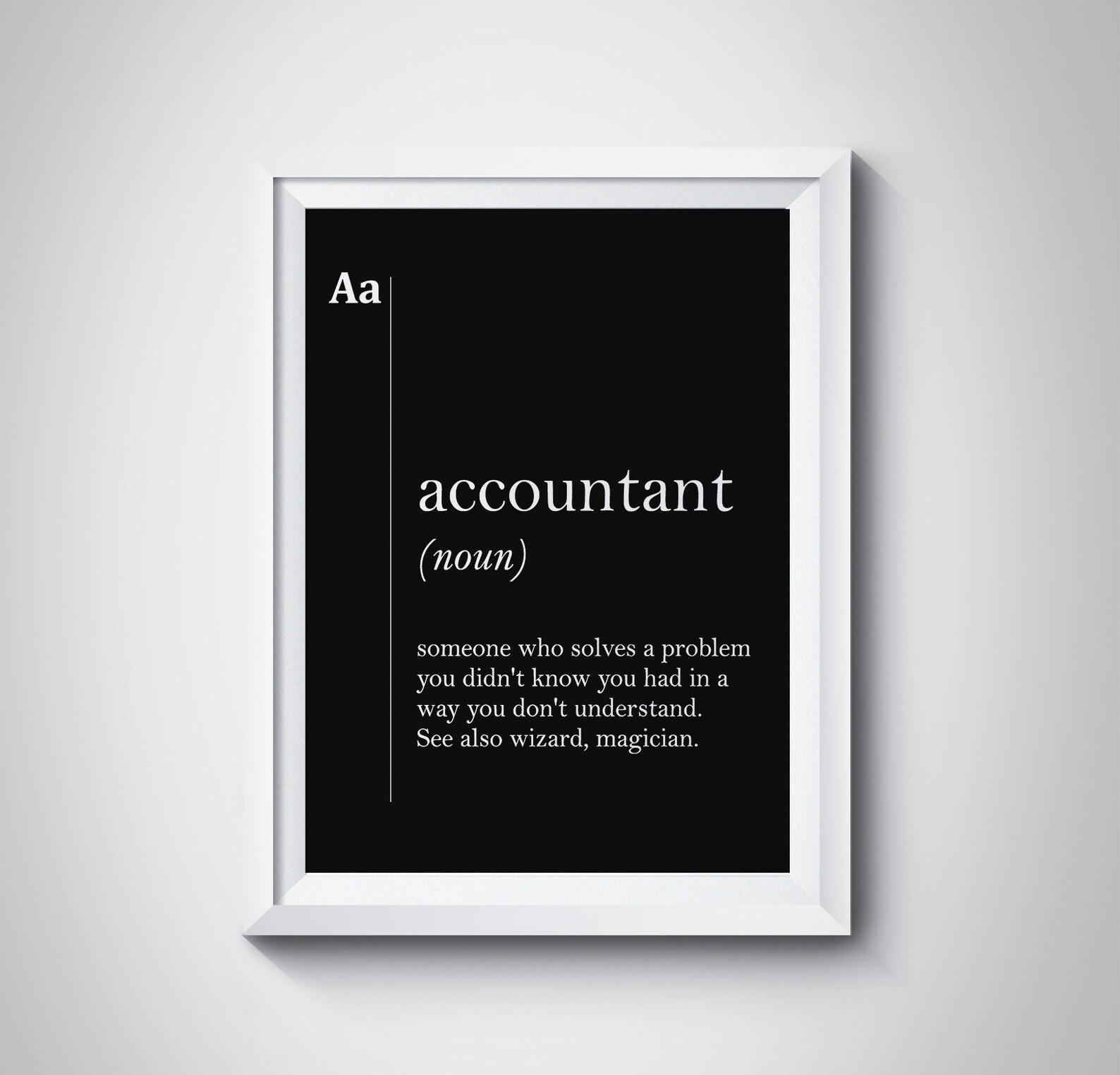Accountant Definition Print Gift for Coworker New Job Graduate ...