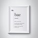 Bae Definition Print Boyfriend Girlfriend College Gift Dorm Home Decor ...