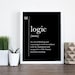 Logic Definition Print Logic Wall Art Logic Gift Office Wall Decor ...