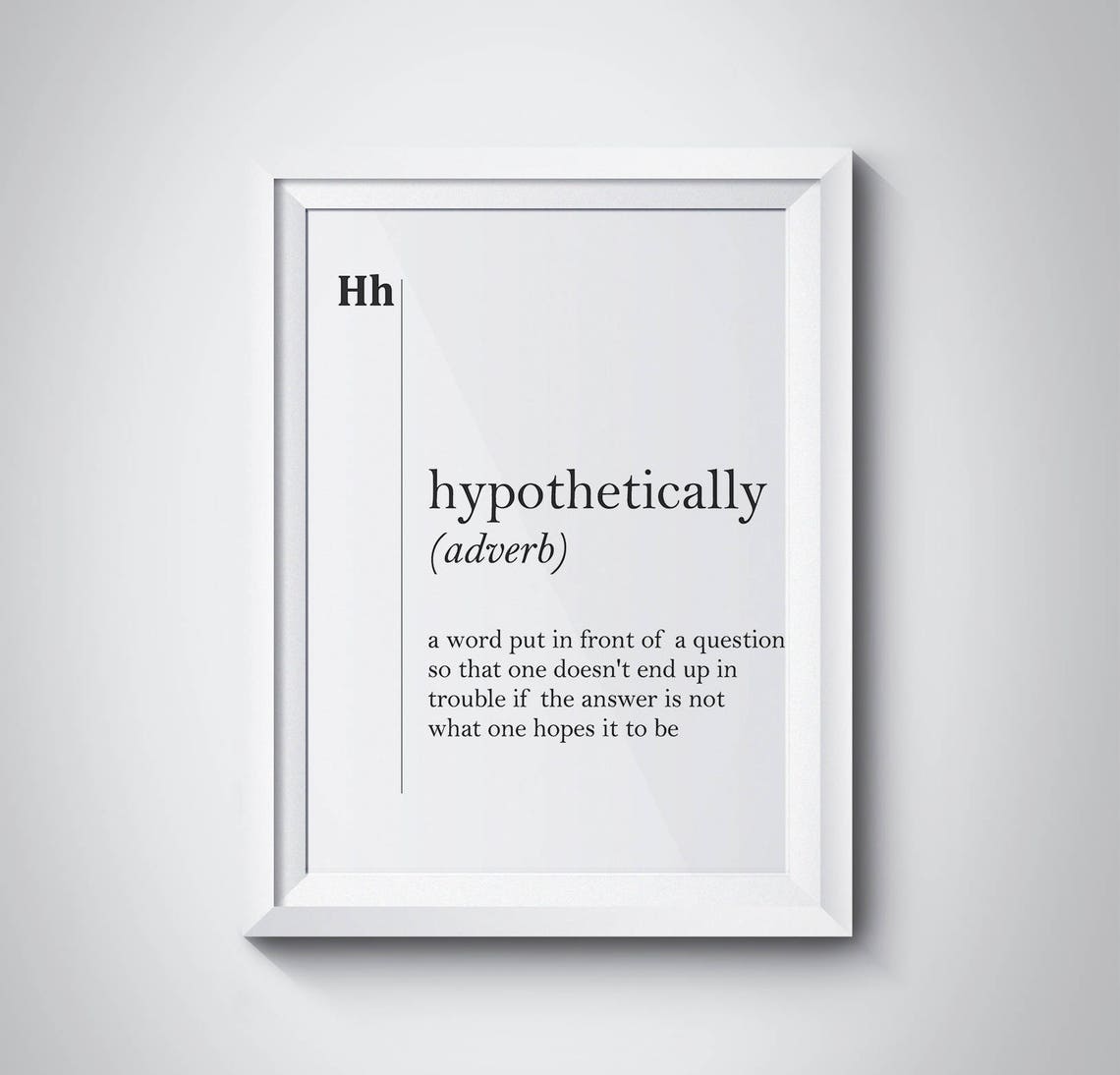 Hypothetically Definition Funny Print Lawyer Gift Modern Art - Etsy