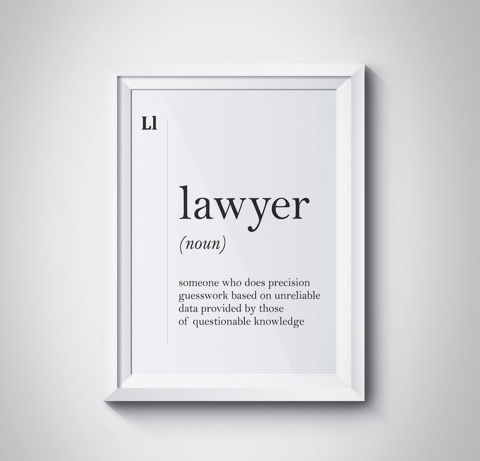 Lawyer Definition Funny Lawyer Gift Lawyer Poster Attorney - Etsy