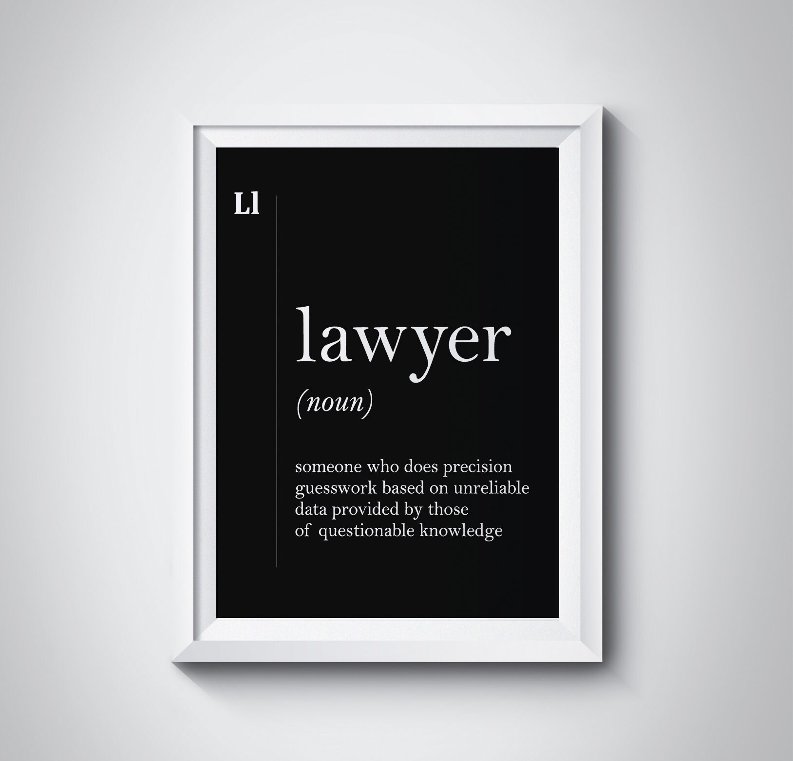 Lawyer Definition Lawyer Gift Attorney Gift Lawyer Poster - Etsy