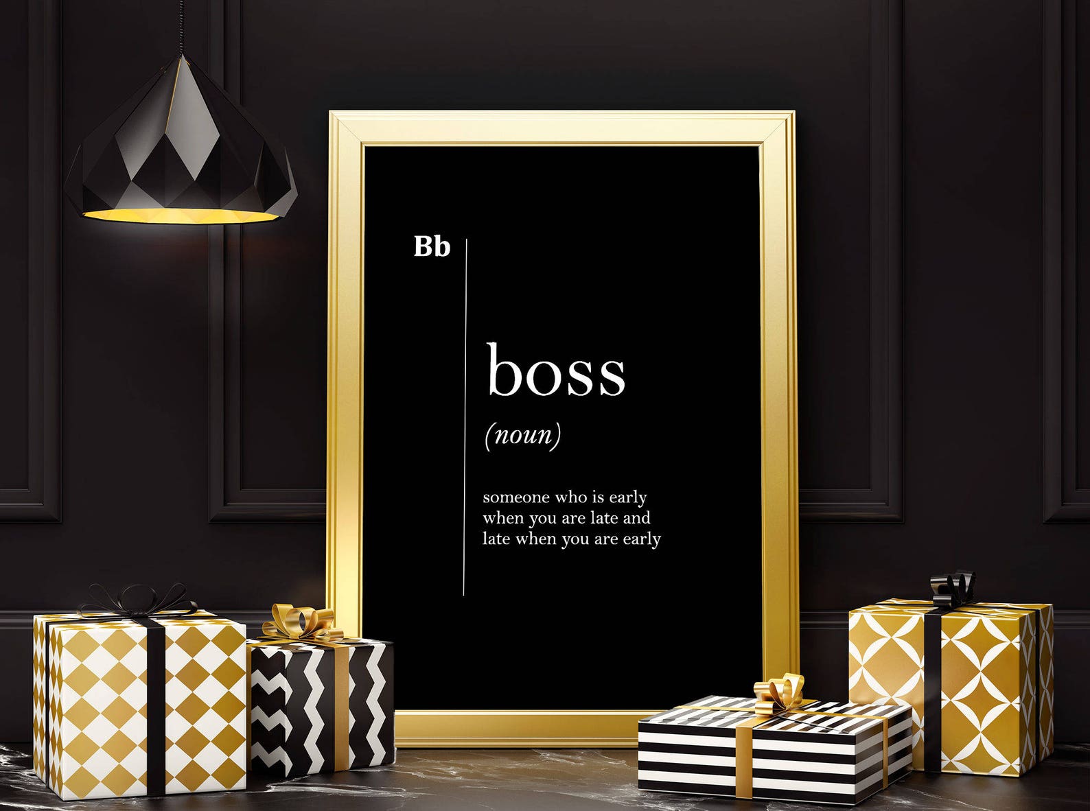 Boss Definition Print Business Partner Gift Funny Black & - Etsy