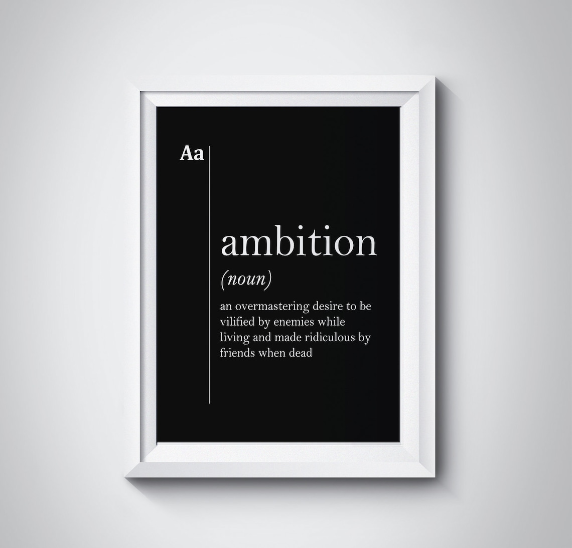 Ambition Definition Office Decor Ambition Gift Dorm Wall Art - Etsy