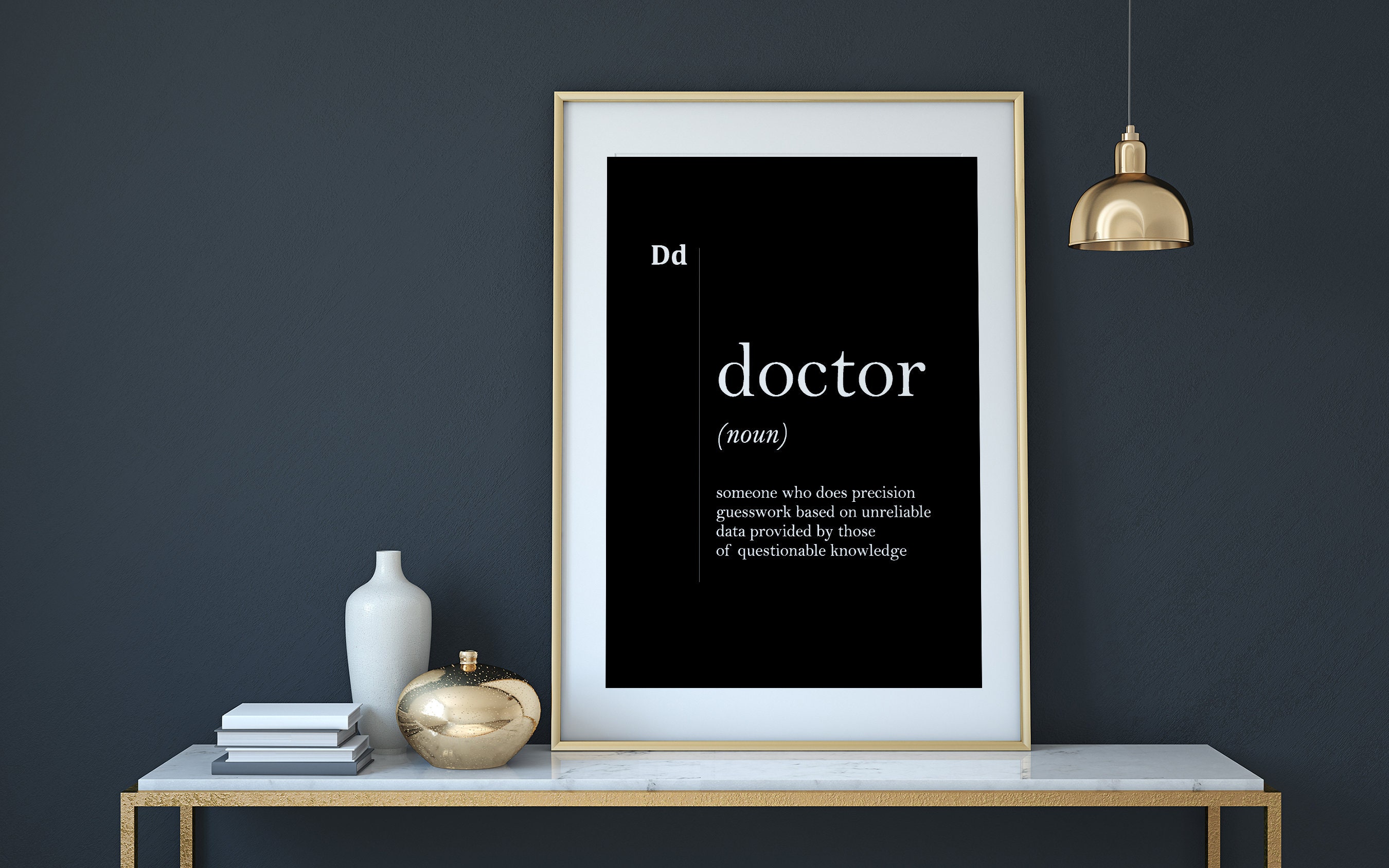 Doctor Definition, Gift for Doctor, Doctor Office Decor, Medical Gift ...