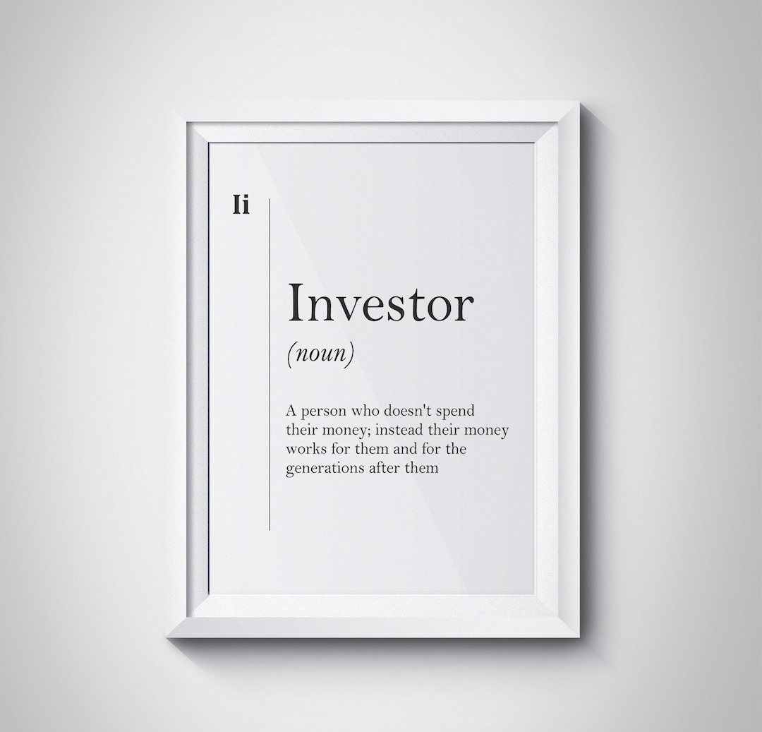 Investor Poster, Investor Definition, Investor Gift, Entrepreneur Gift ...