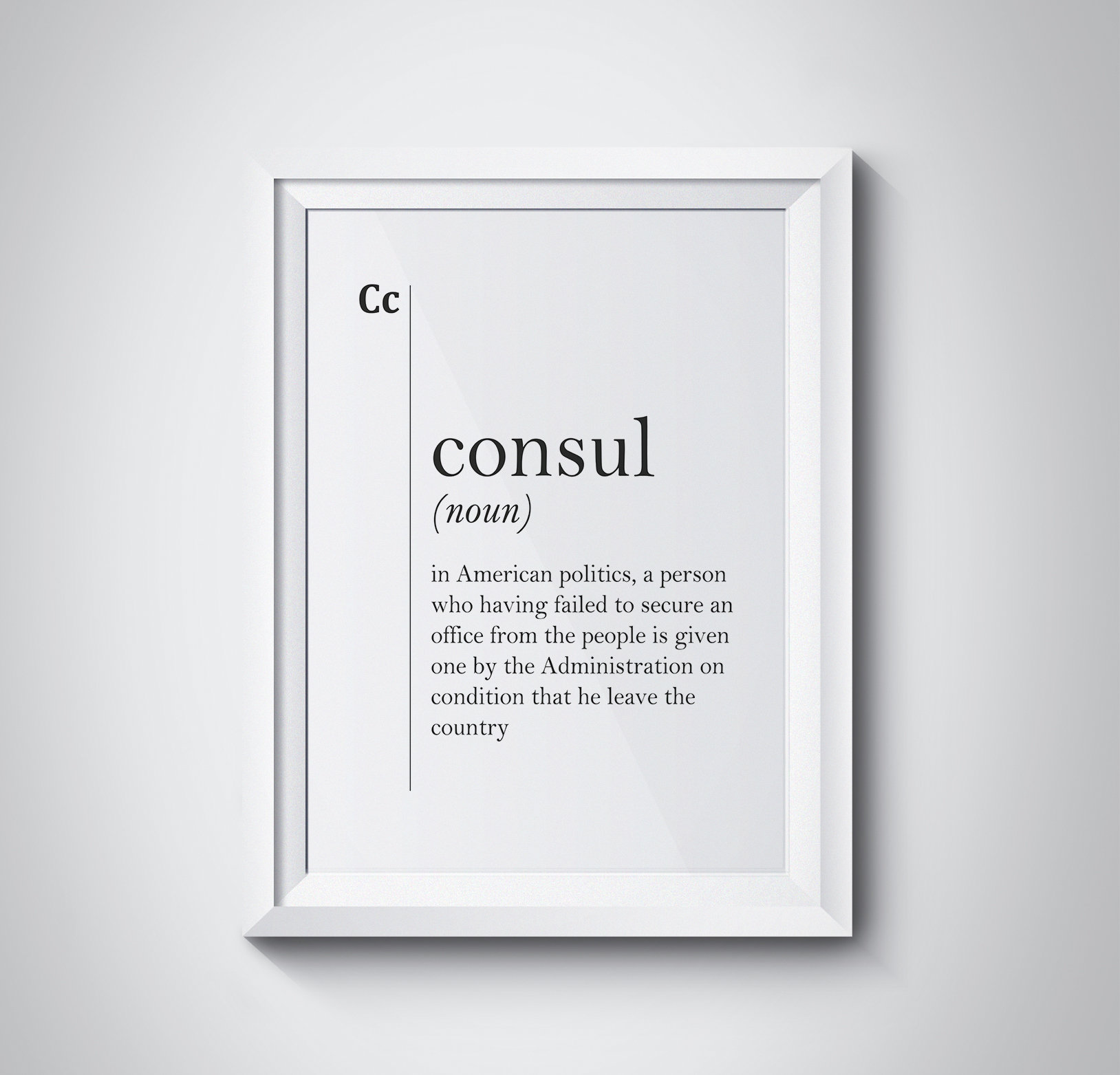 Consul Definition Print Diplomat Gift Consul Funny Gift - Etsy