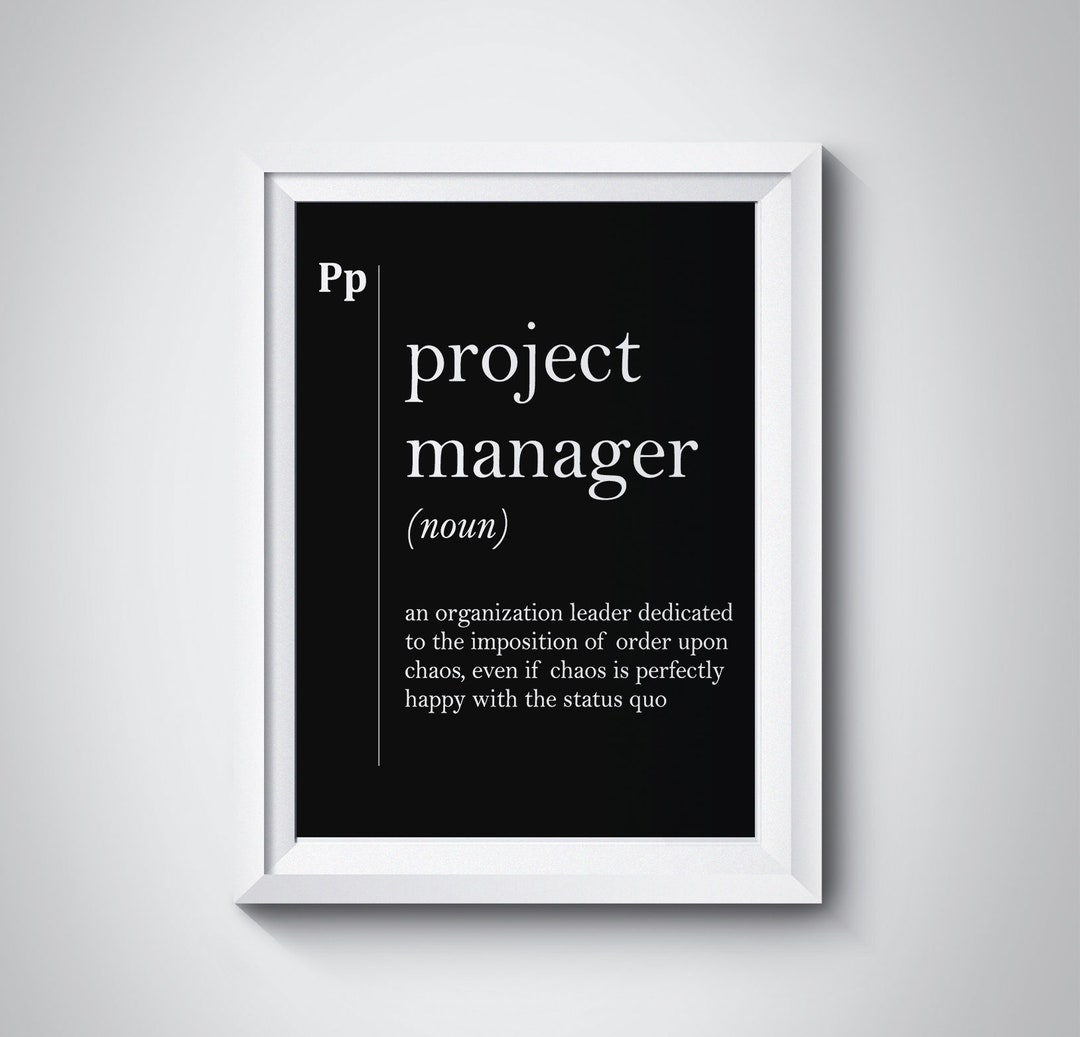 Project Manager Definition Print Gift for Coworker Boss Gift Funny ...