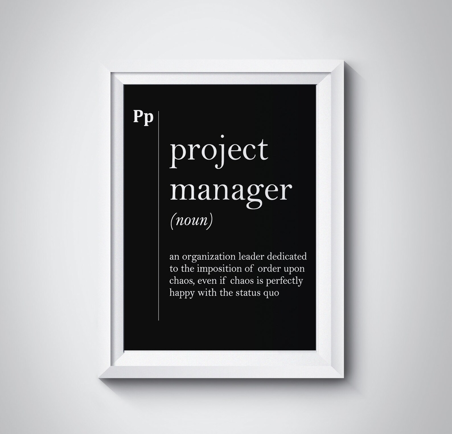 Project Manager Definition Print Gift for Coworker Boss Gift - Etsy