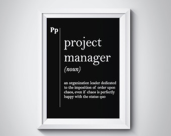 Management Definition Print Gift for Manager Coworker Boss | Etsy