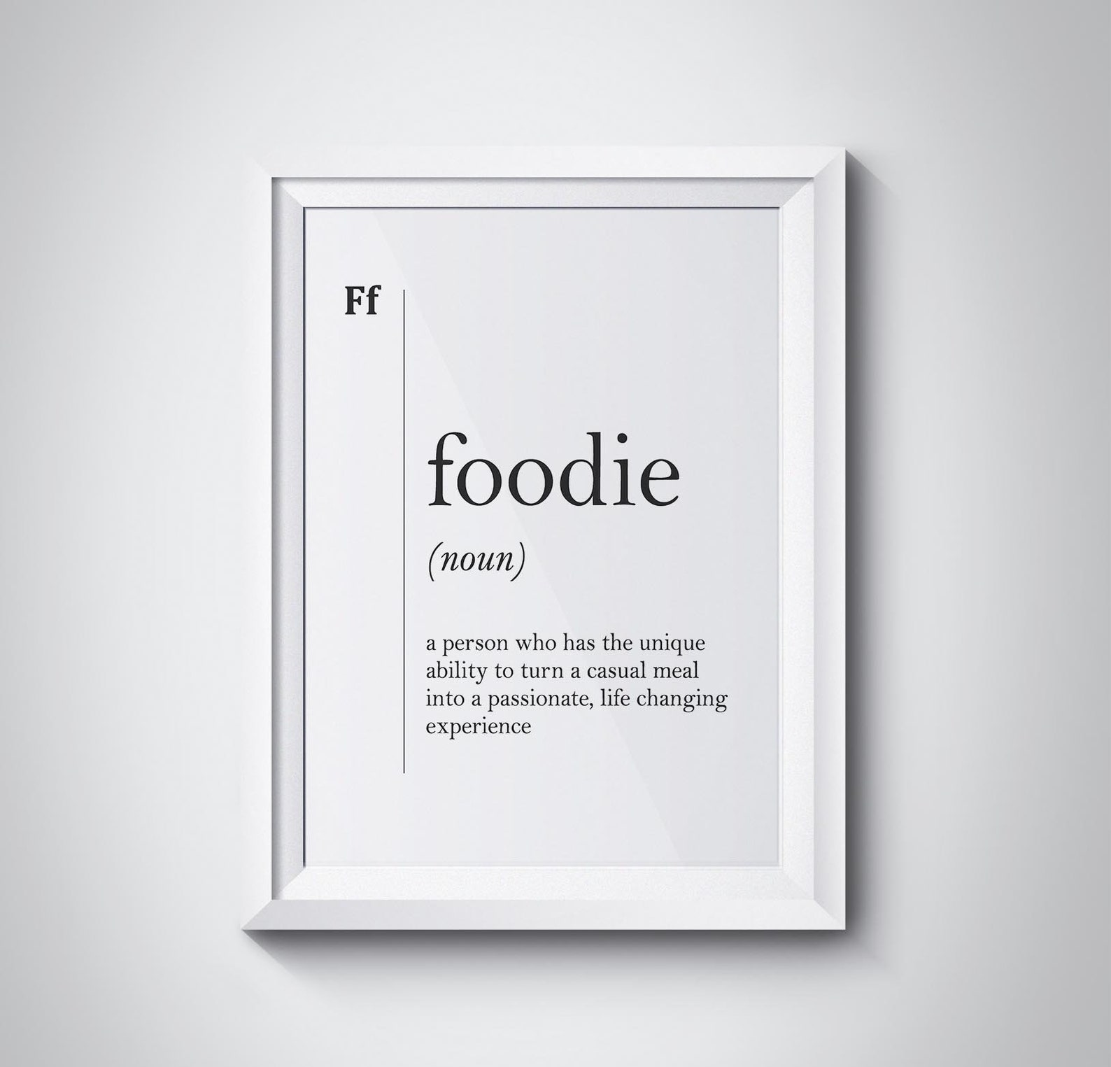 Foodie Definition Print Kitchen Decor Home Wall Art Gift for Foodie ...