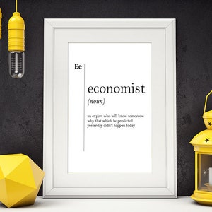Economist Definition Economist Gift Office Decor Coworker Gift New Job ...