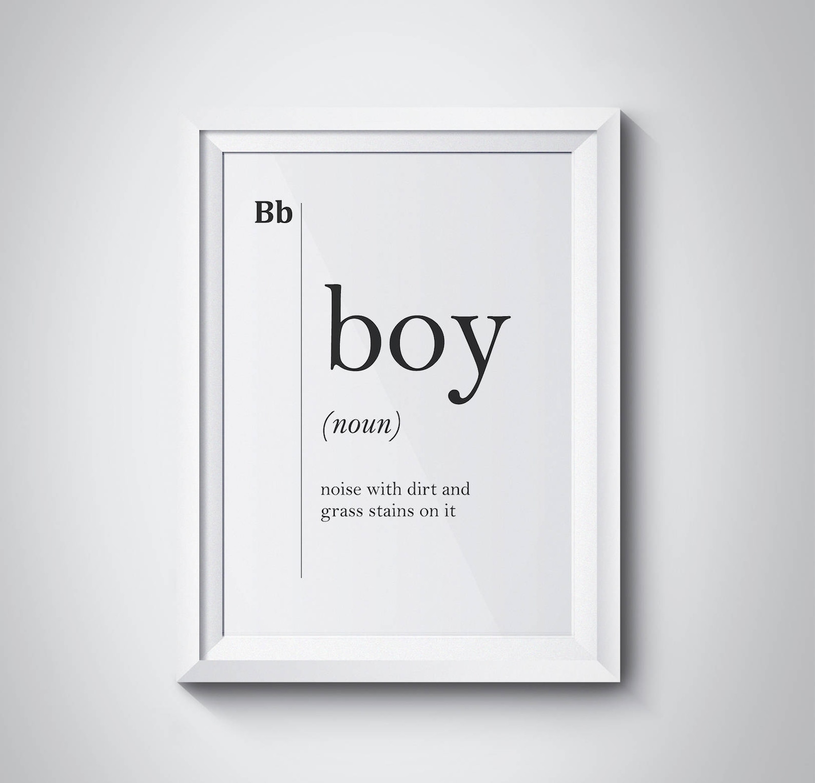 Boy Funny Definition Print Boys Room Decor Nursery Decor Family Wall ...