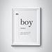 Boy Funny Definition Print Boys Room Decor Nursery Decor Family Wall ...