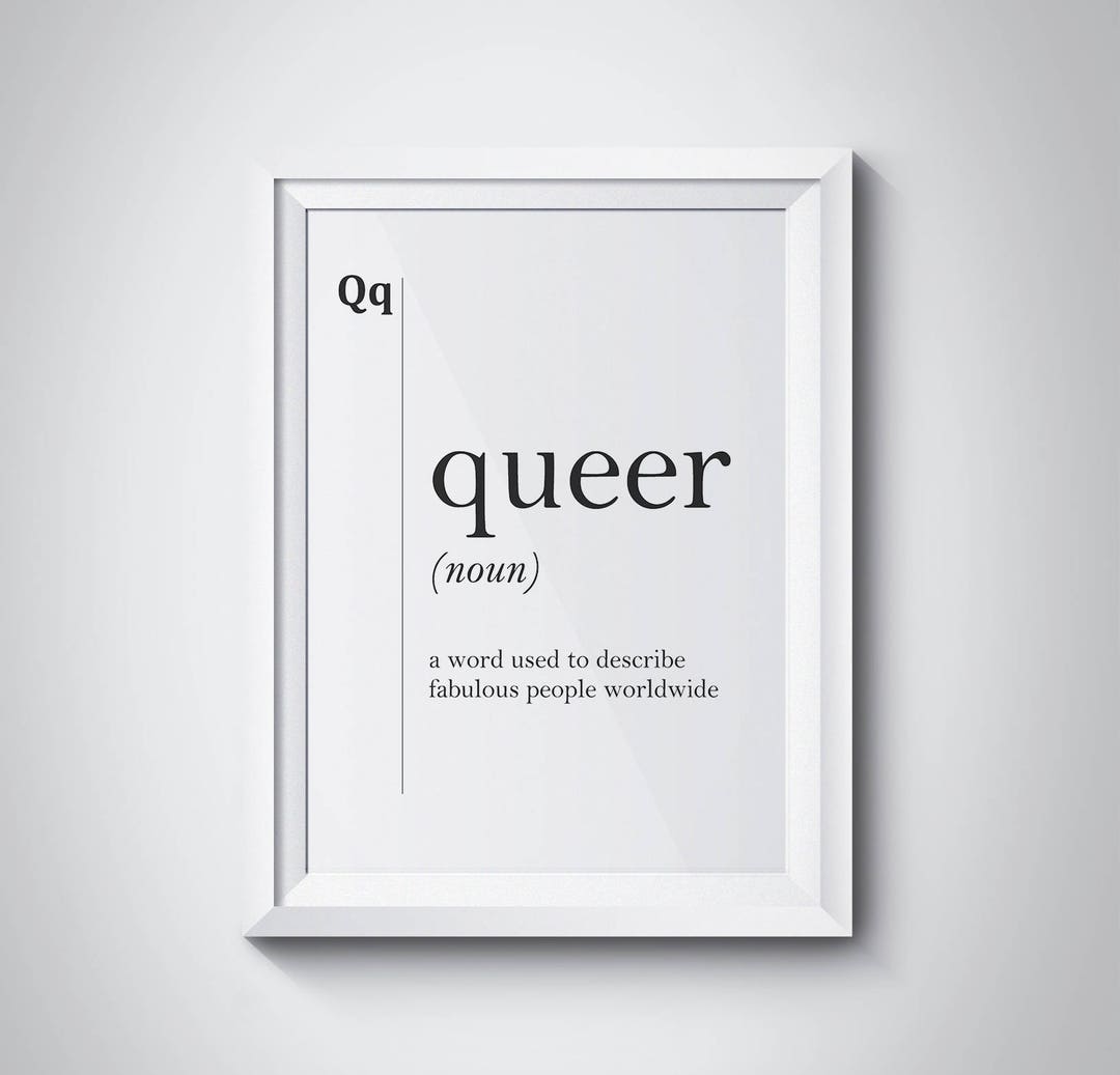 Queer Definition LGBT Pride LGBT Typography Art College Dorm Girl Dorm ...