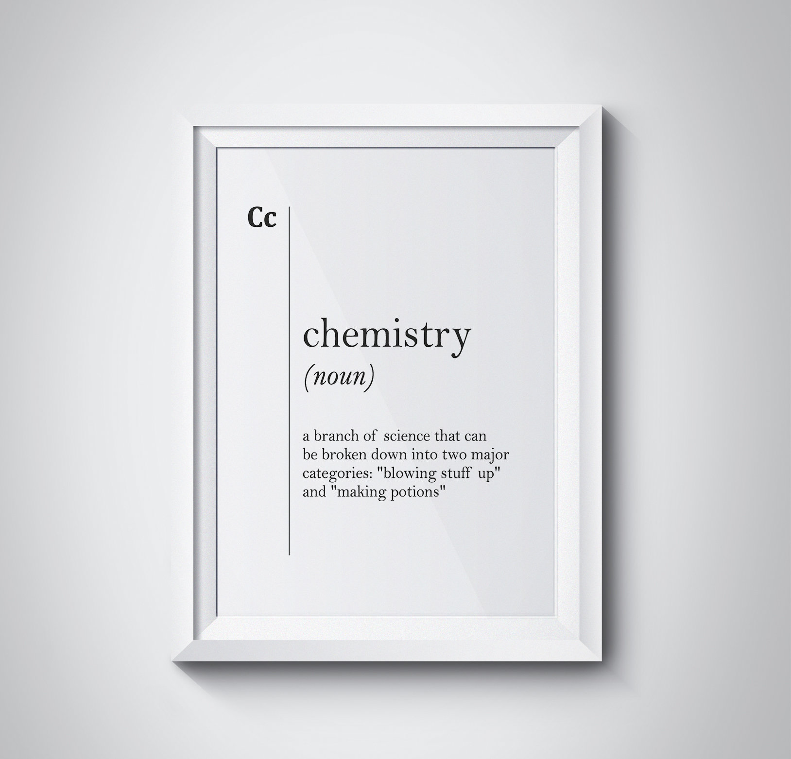 Chemistry Definition Print Chemistry Teacher Gift Science Wall Art ...