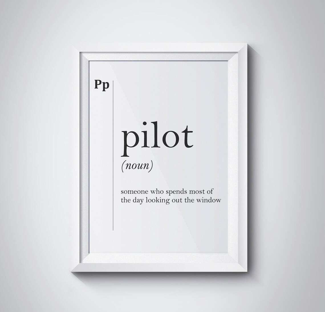 Pilot Funny Definition Print Pilot Gift Coworker Gift Military Gift ...