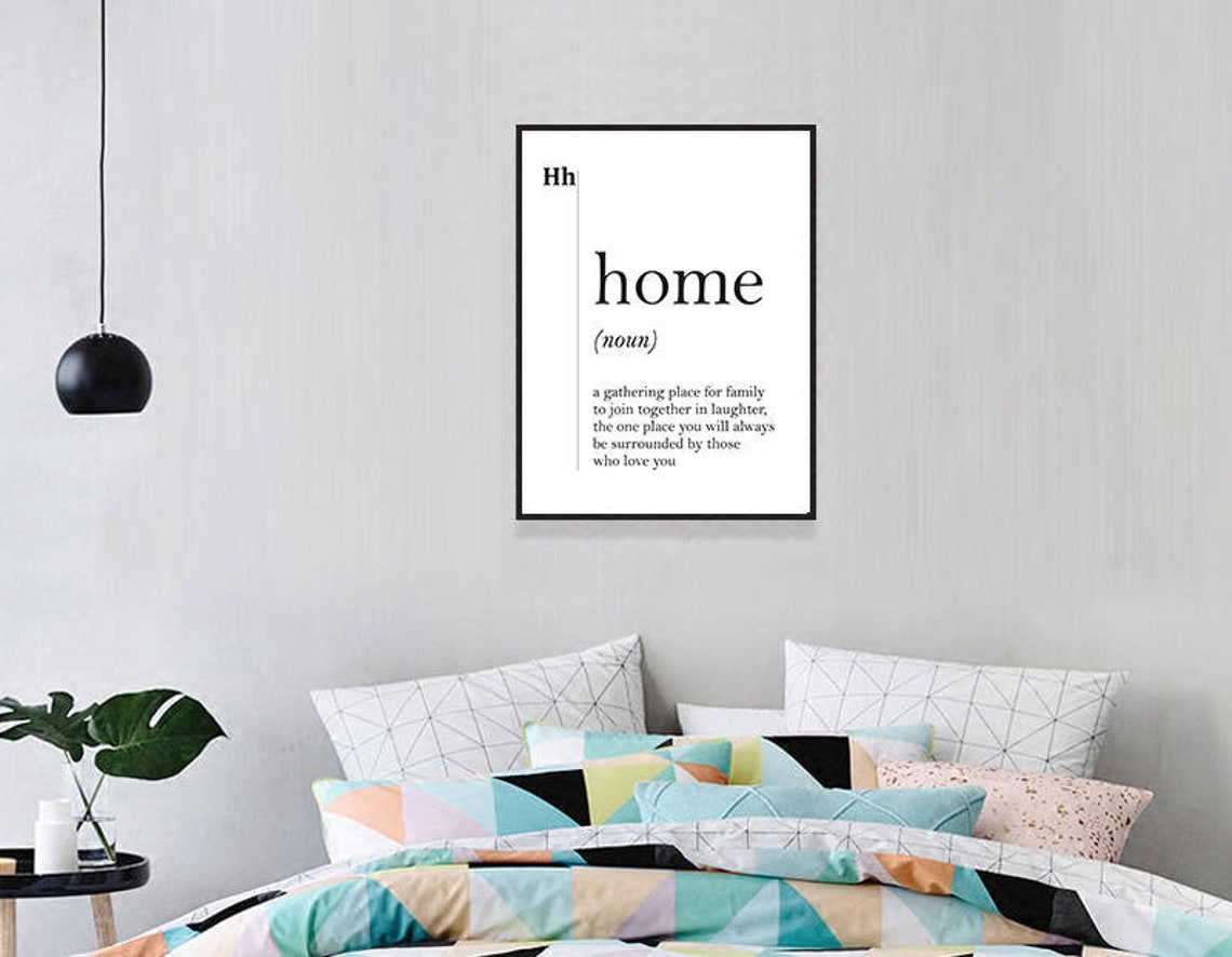 Home Definition Print Family Quote Gift Minimalist Home Decor - Etsy