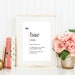 Bae Definition Print Boyfriend Girlfriend College Gift Dorm Home Decor ...