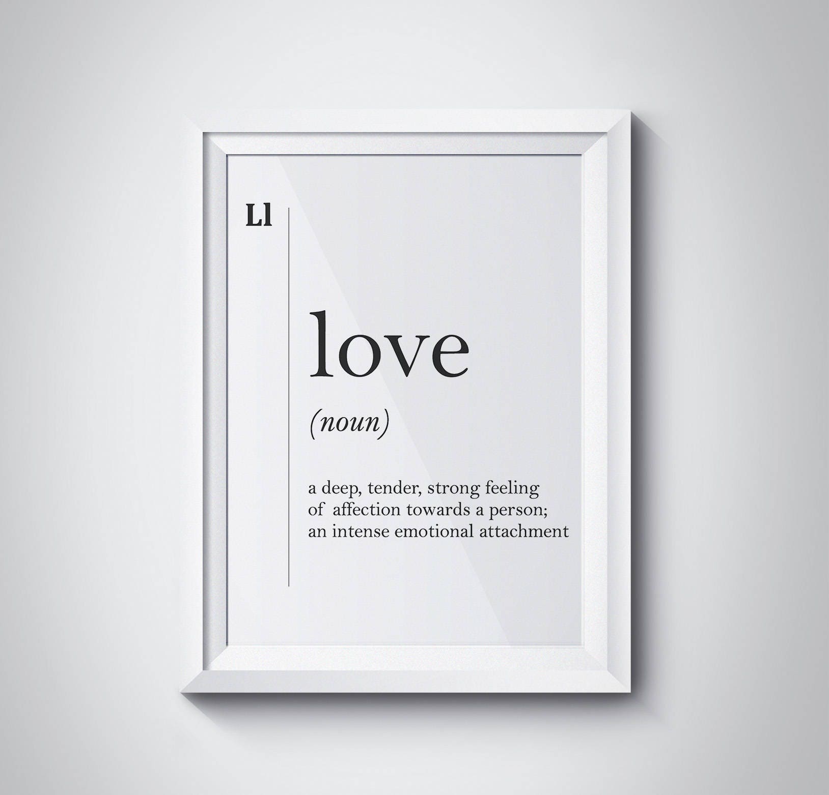 Love Definition Print Husband Wife Family Gift Home Decor Minimalism ...