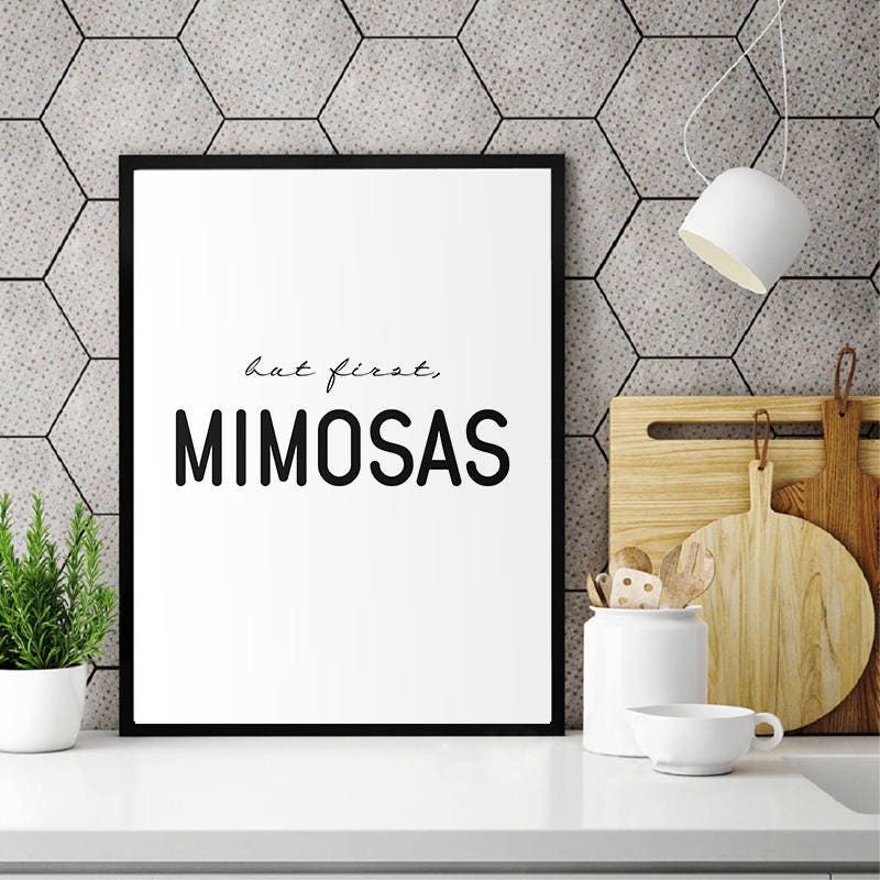 But First Mimosas Mimosa Bar Sign Bridesmaid Poster Bar Sign - Etsy