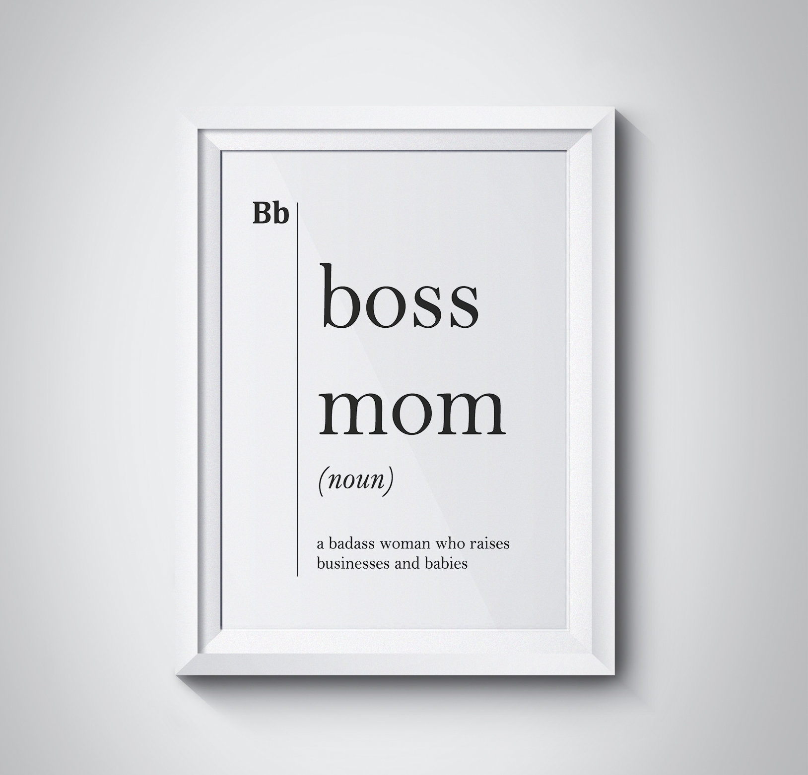 Boss Mom Definition Print Business Woman Gift for Mother Business Lady ...