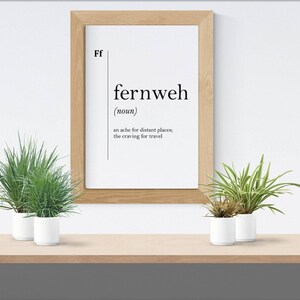 Fernweh Definition Romantic Family Wall Art Home Wall Art Minimalist ...