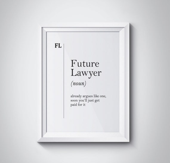 Future Lawyer Definition Print Law Student Gift Lawyer - Etsy