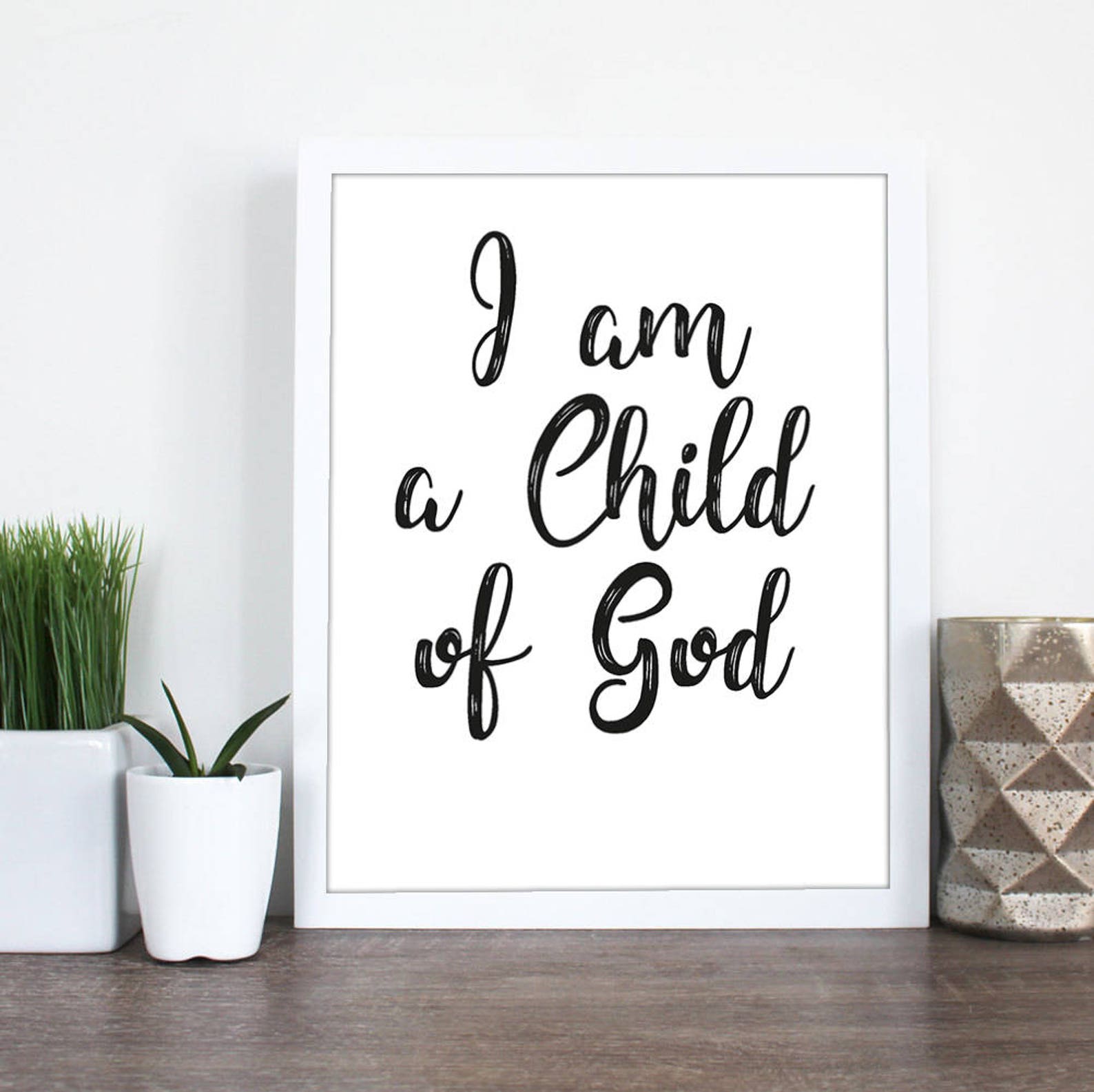 I Am A Child of God Poster Bible Verse Print Scripture Wall Art Bible ...