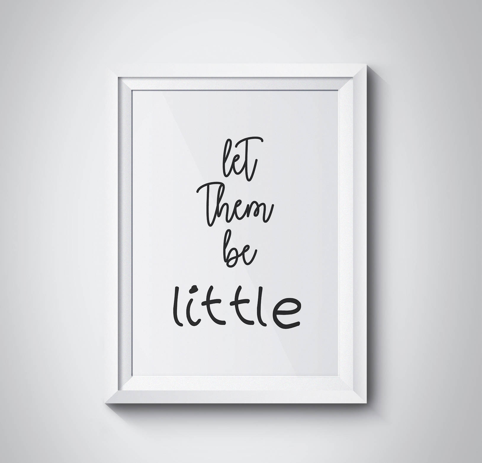 Let Them Be Little Print Nursery Wall Art Kids Baby Room Decor Poster ...