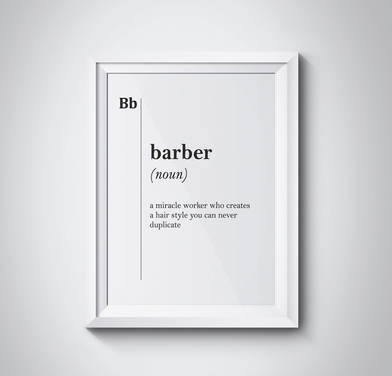 Barber Definition Print Gift for Barber Hairdresser Gift Stylist ...