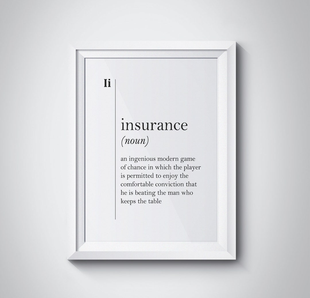 Insurance Wall Art Insurance Gift Insurance Agent Gift Insurance Office ...