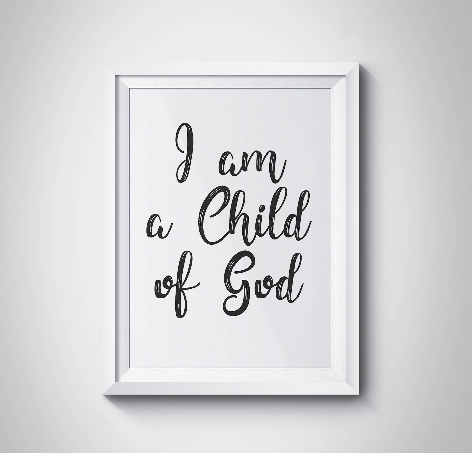 I Am A Child of God Poster Bible Verse Print Scripture Wall Art Bible ...