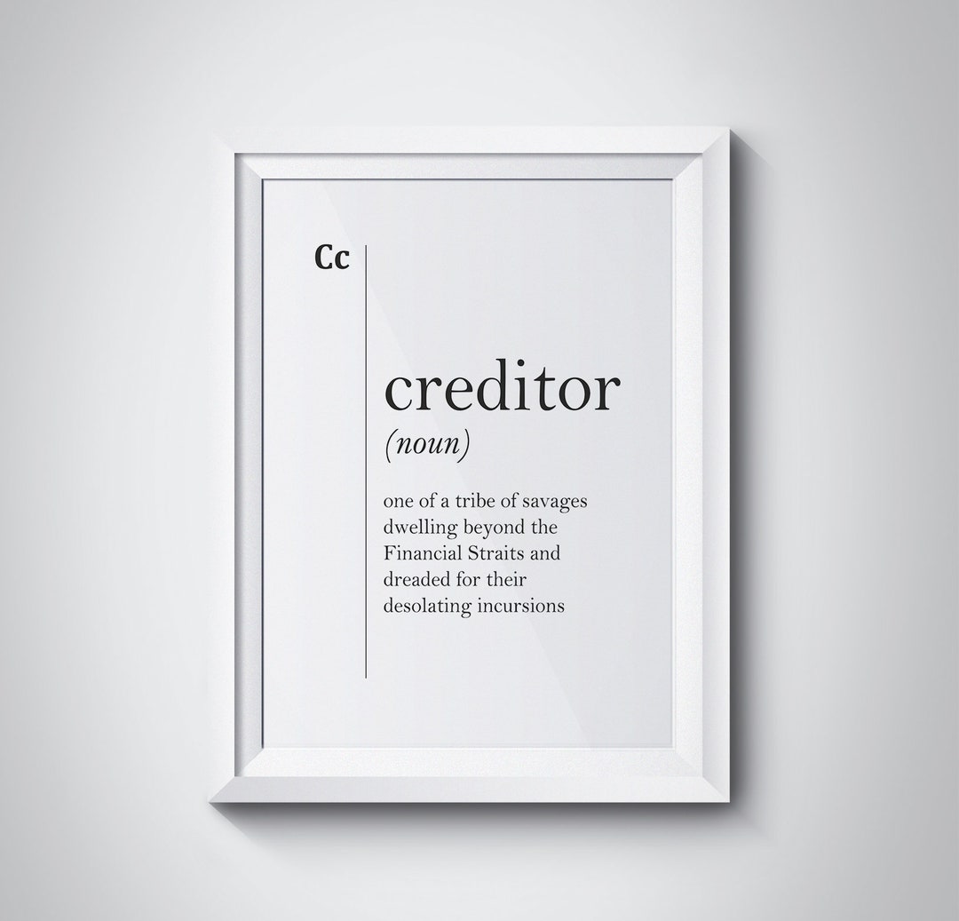 Creditor Definition Bank Worker Gift Creditor Gift Boss Office Decor ...