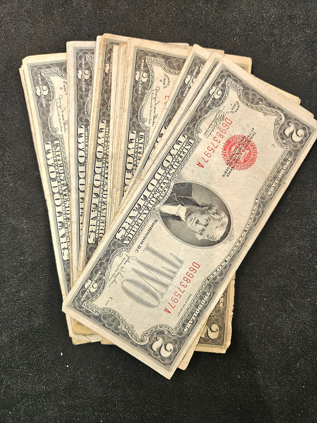 1928 2dollar Red Seal Note BIN #5 - Etsy