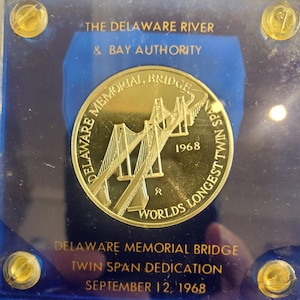 1968 Delaware Mem Bridge Twin Span Dedication Coin. BIN #4 - Etsy