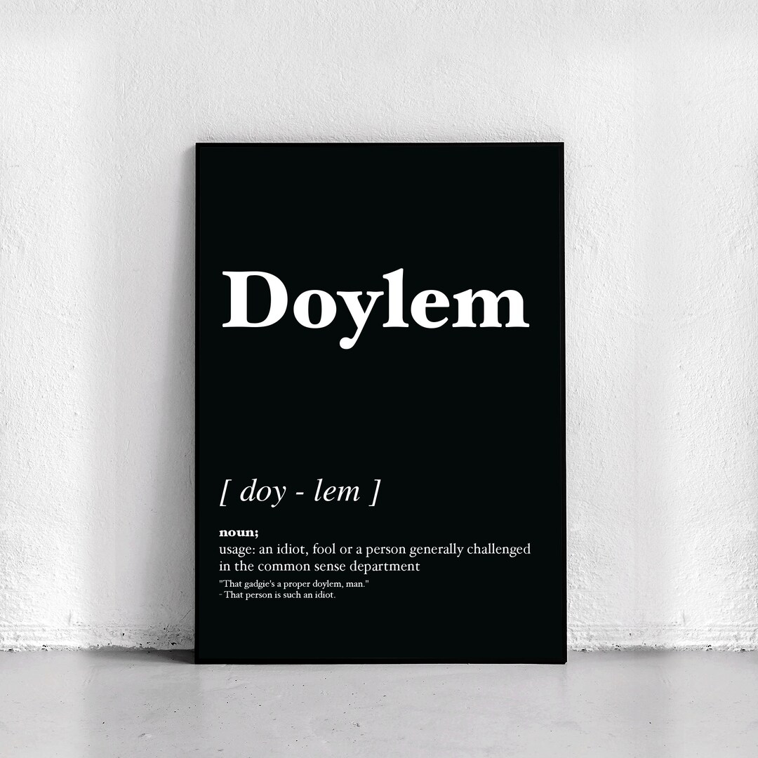 Doylem Dictionary Print • Newcastle Slang Print • Newcastle Dialect ...