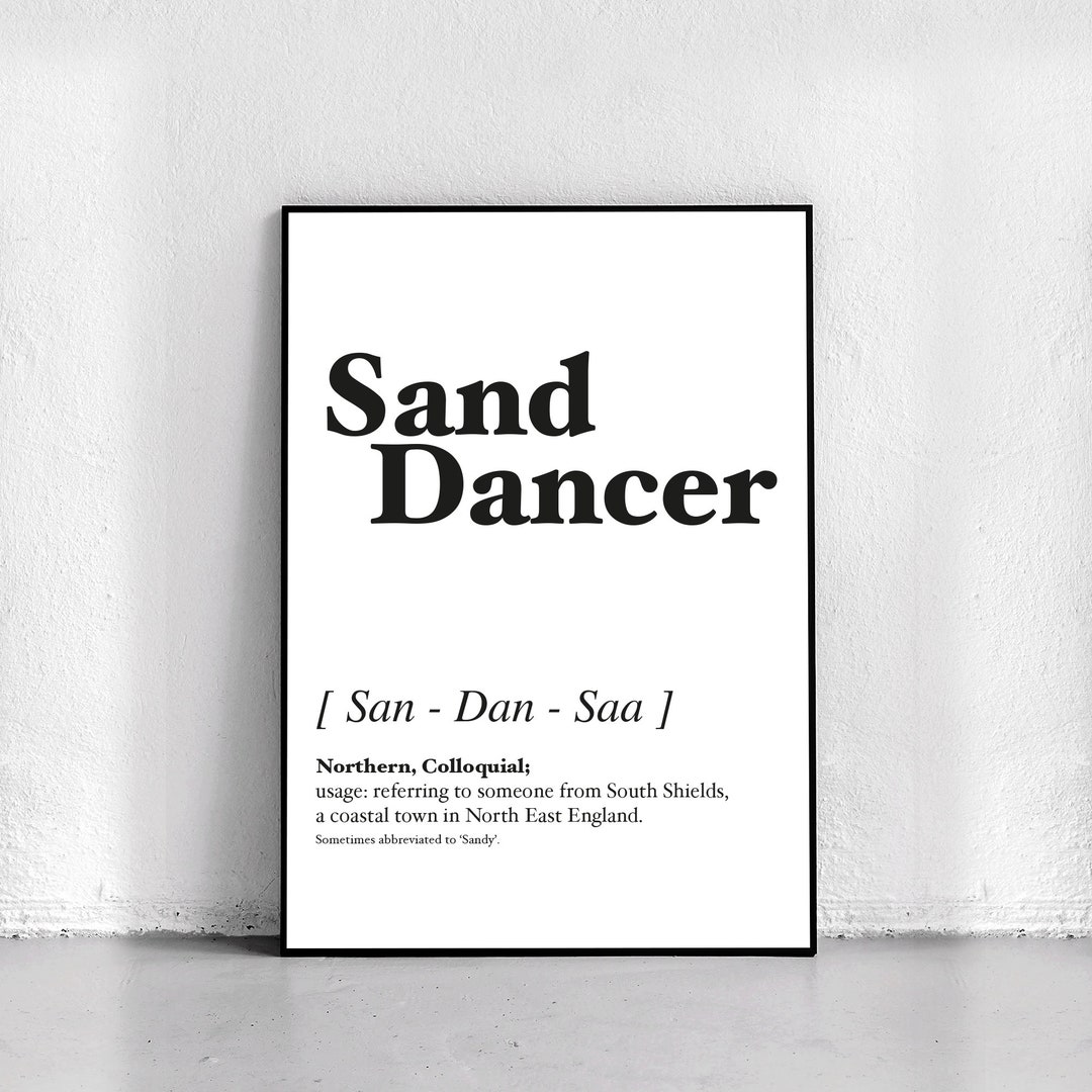 Sand Dancer Dictionary Print • Newcastle Slang Print • Newcastle ...
