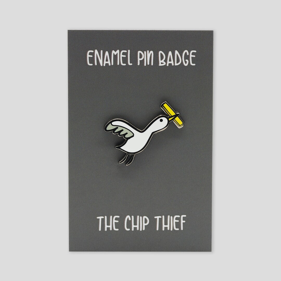 The Chip Thief Pin Badge Funny Pin Badge Newcastle Pin Badge Friends ...