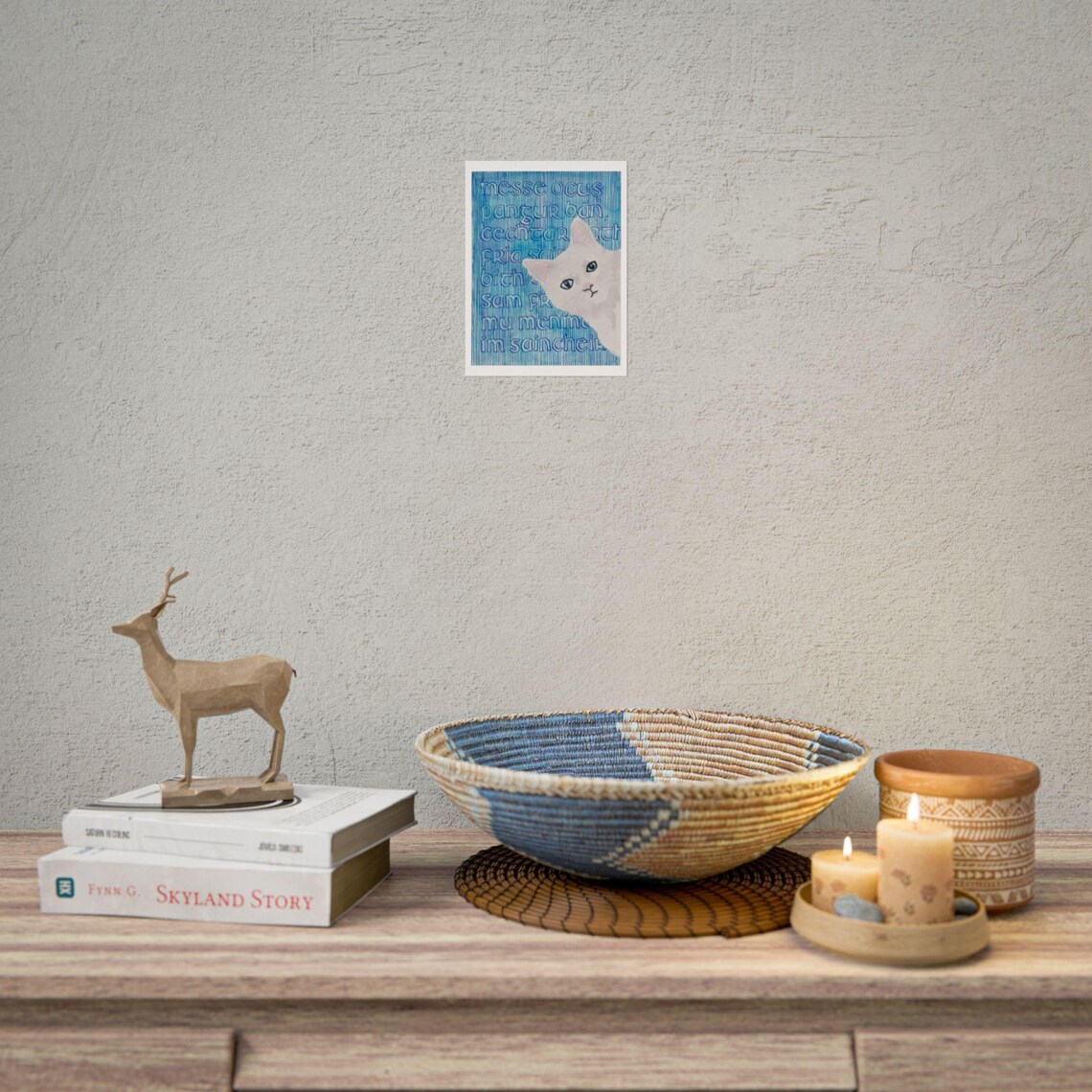 Pangur Bán Rolled Posters Irish Art - Etsy