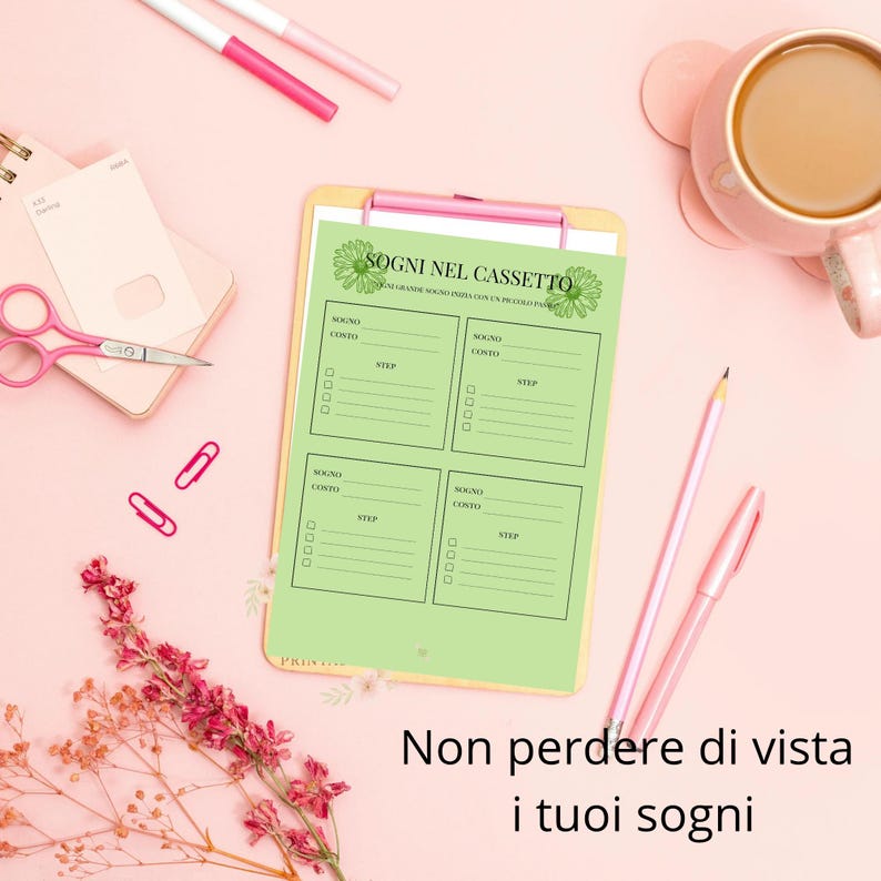 Printable A4 Budget Planner (ITA) - Digital Financial Agenda, Income ...