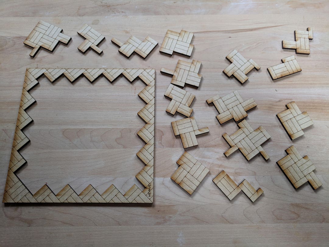 16 Piece "weave" Tessellation Laser Cut Jigsaw Puzzle DIGITAL FILE - Etsy