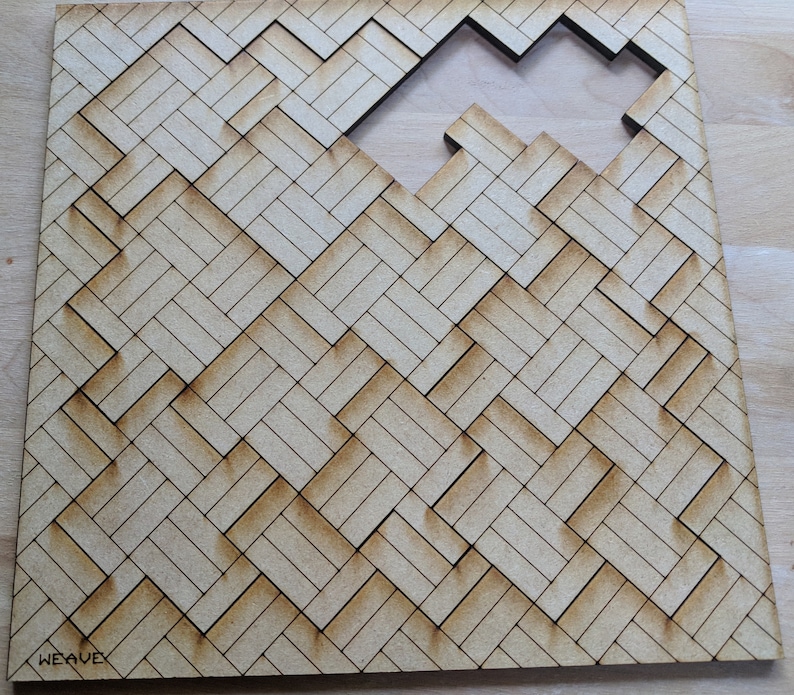 16 Piece "weave" Tessellation Laser Cut Jigsaw Puzzle DIGITAL FILE - Etsy