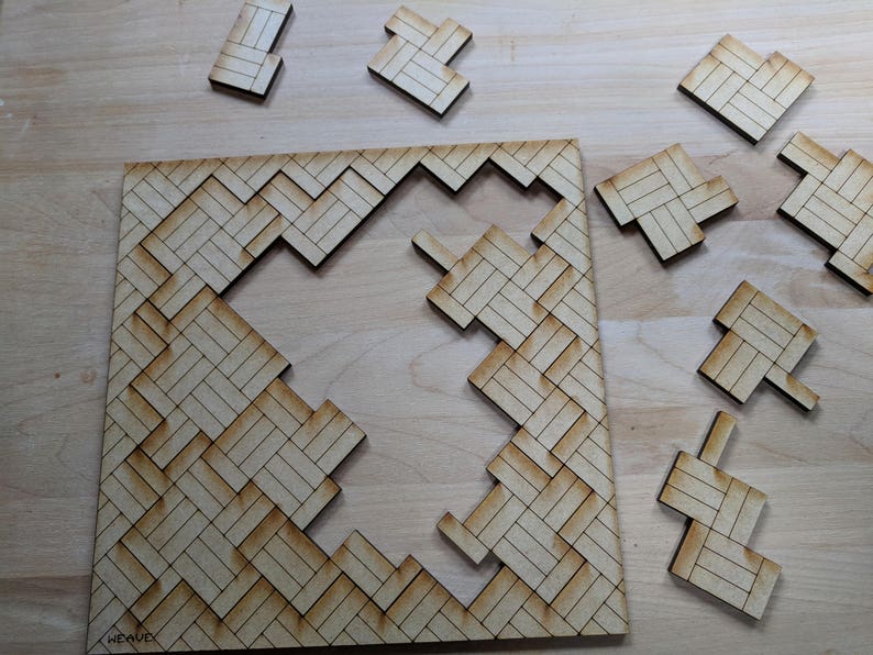 16 Piece "weave" Tessellation Laser Cut Jigsaw Puzzle DIGITAL FILE - Etsy